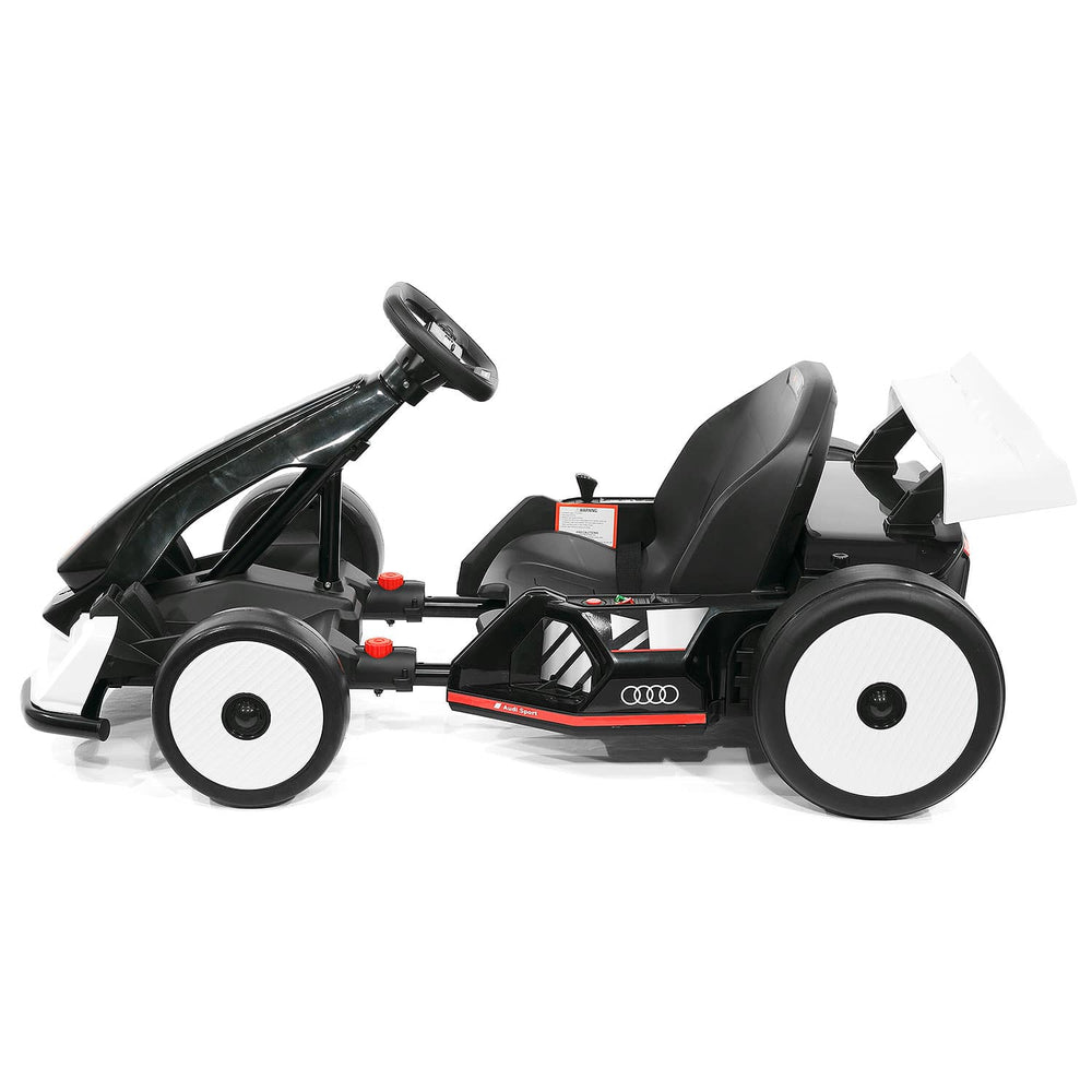 Audi Sport 24V Big Kids Drifting Ride-On Go Kart | White