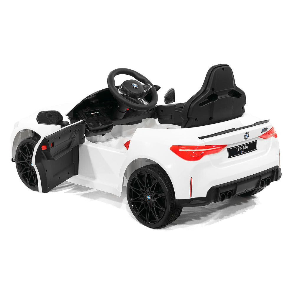 BMW M4 12V Kids Ride-On Car with R/C Parental Remote | White
